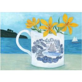 Debbie George Ravilious Boat Cup and Crocus - Down To Earth Cards