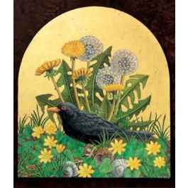 Mr Blackbird by Marcelle Milo-Gray Greeting Card - Down To Earth Cards