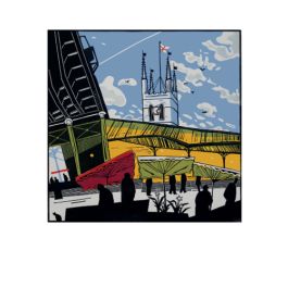 Borough Market linocut by Colin Moore Art Card - Down To Earth Cards