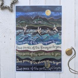 Deep Peace Poster Print By Driftwood Designs - Down To Earth Cards
