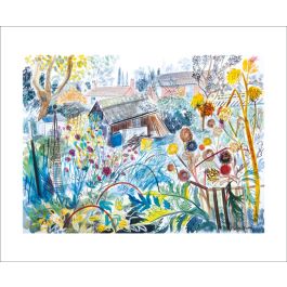 Allotment with Cardoons Watercolour by Emily Sutton