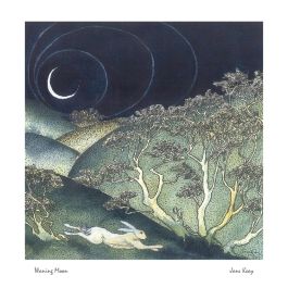 Waning Moon by Jane Keay Art Card - Down To Earth Cards