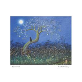 Moonlit cat by Marcelle Milo-Gray - Down To Earth Cards