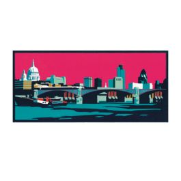 'Cityscape I' linocut by Paul Catherall - Down To Earth Cards