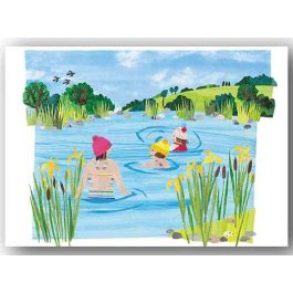 Pond Dipping - Gillian Ferguson Art Card - Down To Earth Cards