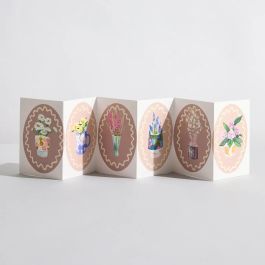 Shades of Blush Botanical Flower Concertina Card By Sara Sayer