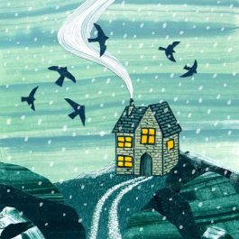 The First Snowfall By Molly Lemon Art - Down To Earth Cards