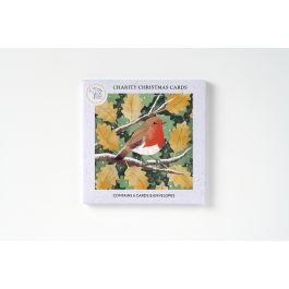 Robin and Oak Leaves Artist: Victoria Whitlam AGBI CHRISTMAS CARD PACK
